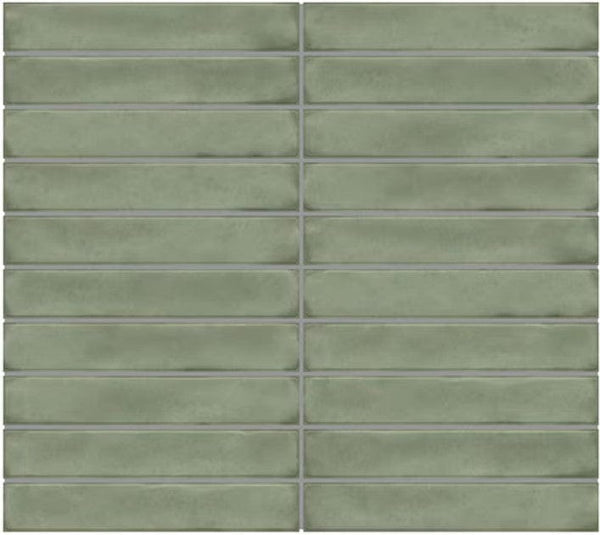 Daltile Artcrafted Aloe 1x6 Ceramic Mosaic Tile