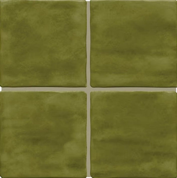 Daltile Artcrafted Fern 4" x 4" Ceramic Wall Tile