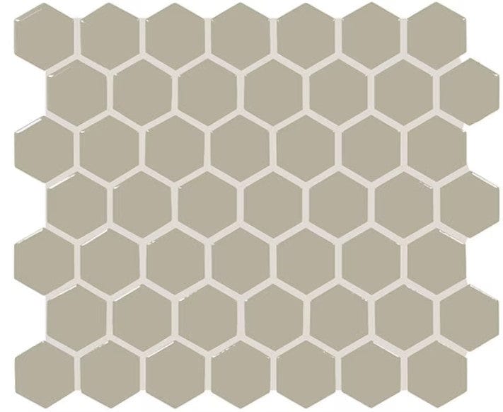 Daltile Color Wheel Mosaic Matte Architectural Gray 1.5" Hexagon