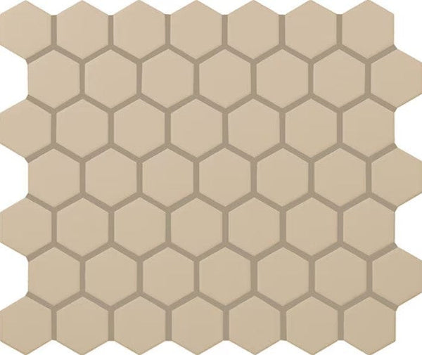 Daltile Color Wheel Mosaic Matte Urban Putty 1.5" Hexagon