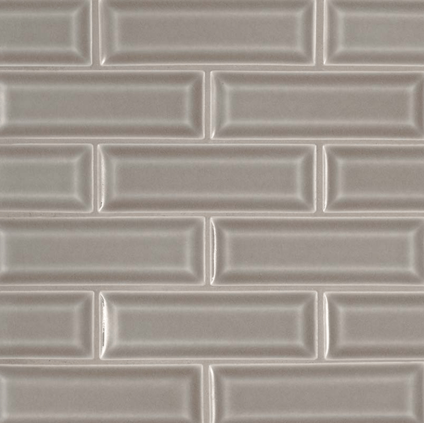 MSI Highland Park Dove Gray Beveled Ceramic Subway Tile 2x6