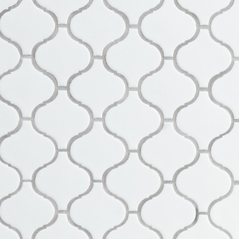 MSI Domino White Glossy Arabesque Porcelain Tile msi-domino-white-glossy-arabesque-porcelain-tile
